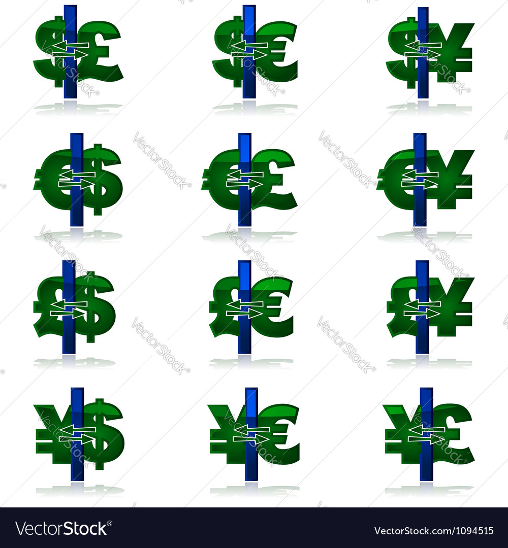 Currency conversion Royalty Free Vector Image - VectorStock
