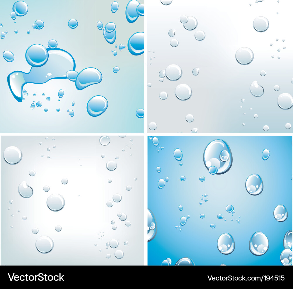 Droplets of water Royalty Free Vector Image - VectorStock