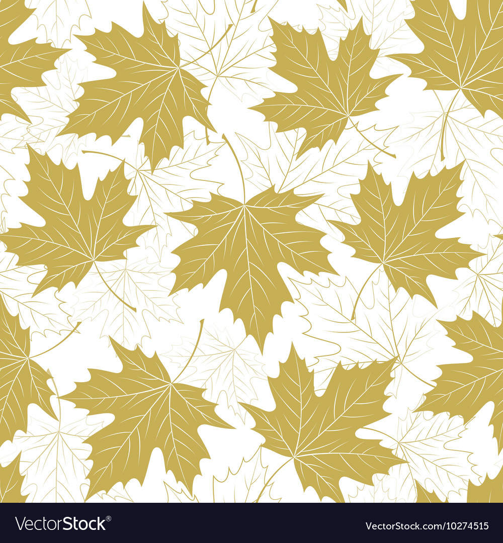 Fall leaf seamless pattern autumn foliage Vector Image