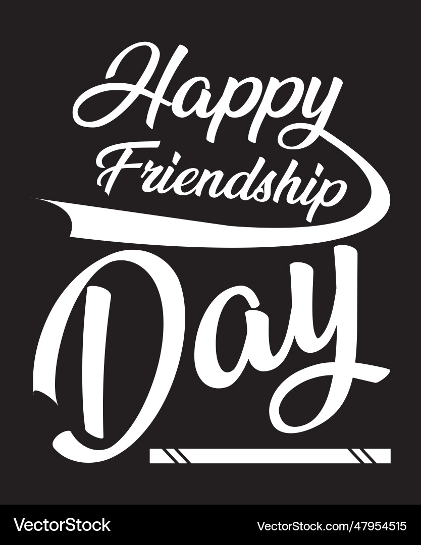 Happy friendship day Royalty Free Vector Image