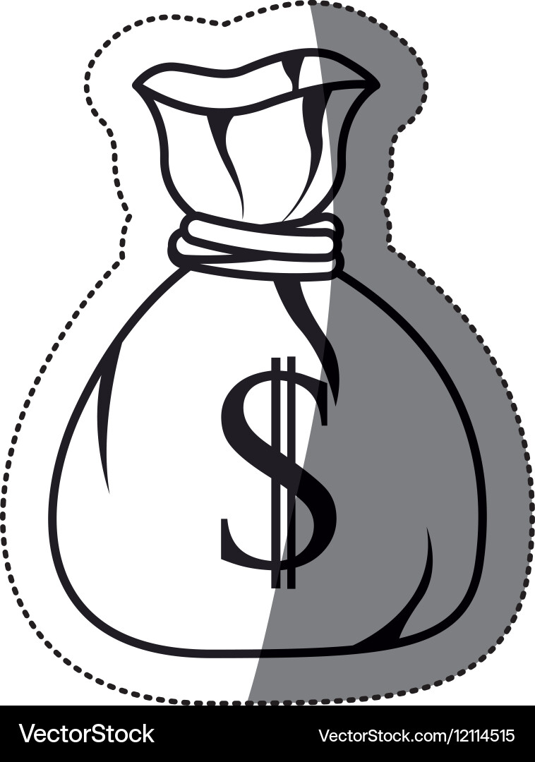 Isolated money bag design Royalty Free Vector Image