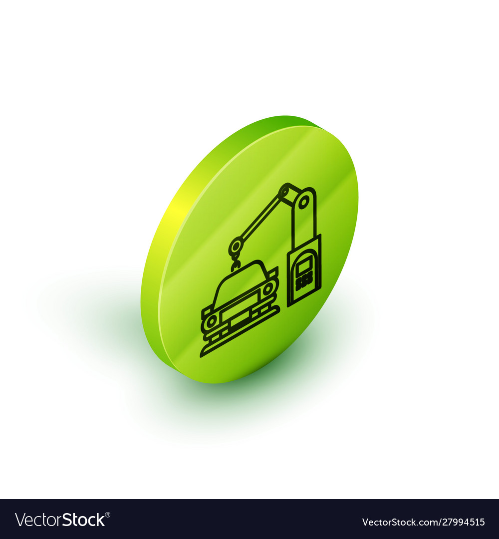 Isometric line industrial machine robotic robot Vector Image Isometric line industrial machine robotic robot Vector Image