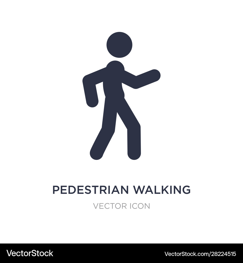 Pedestrian walking icon on white background Vector Image