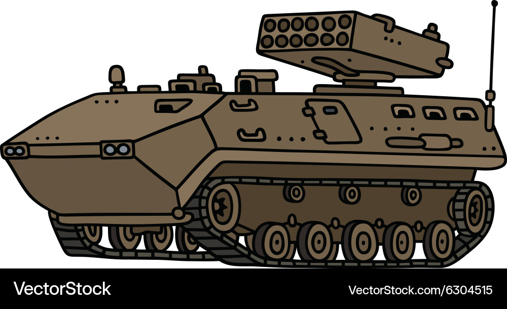 Sand track armoured vehicle Royalty Free Vector Image