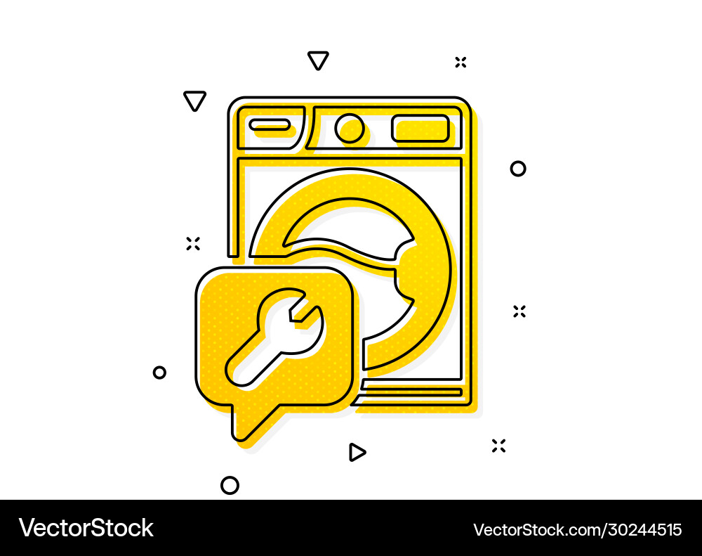 Spanner tool icon washing machine repair service Vector Image