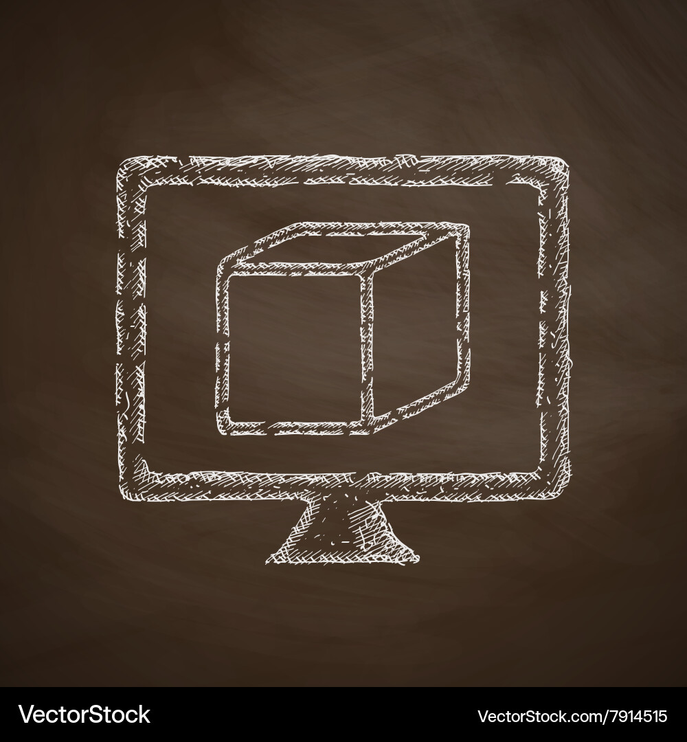 Three d model icon Royalty Free Vector Image - VectorStock