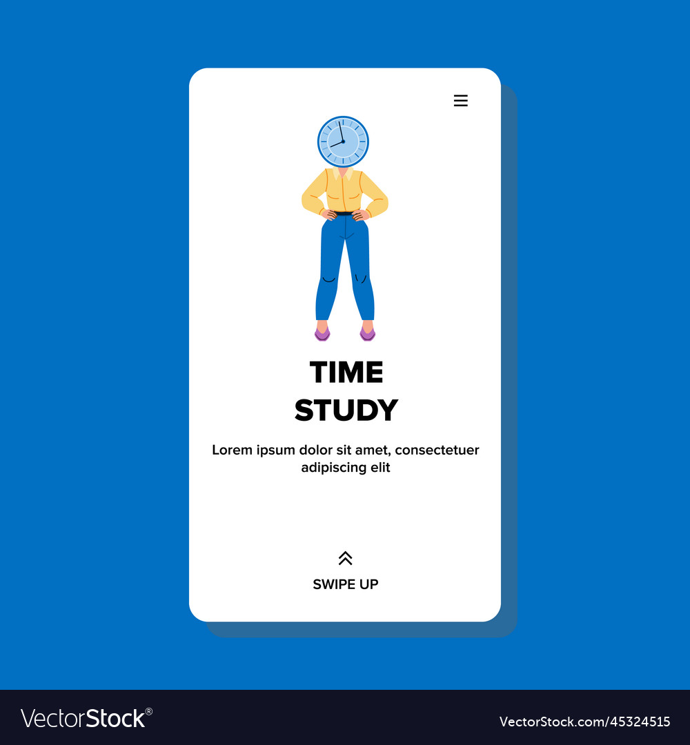 Time study Royalty Free Vector Image - VectorStock