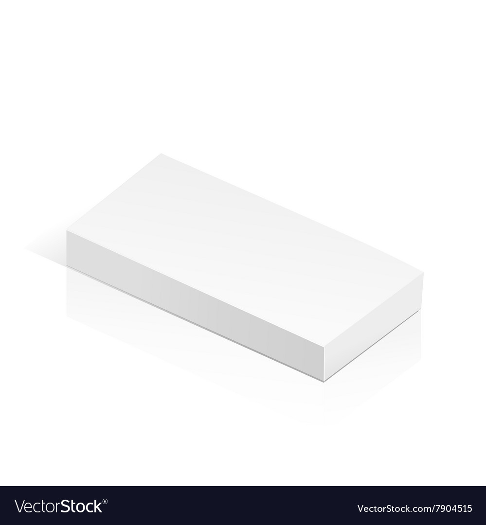 White Realistic 3d Rectangle Royalty Free Vector Image