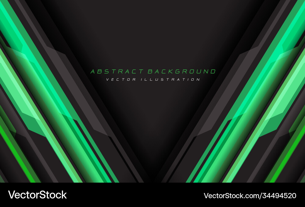 Abstract green grey cyber geometric line Vector Image