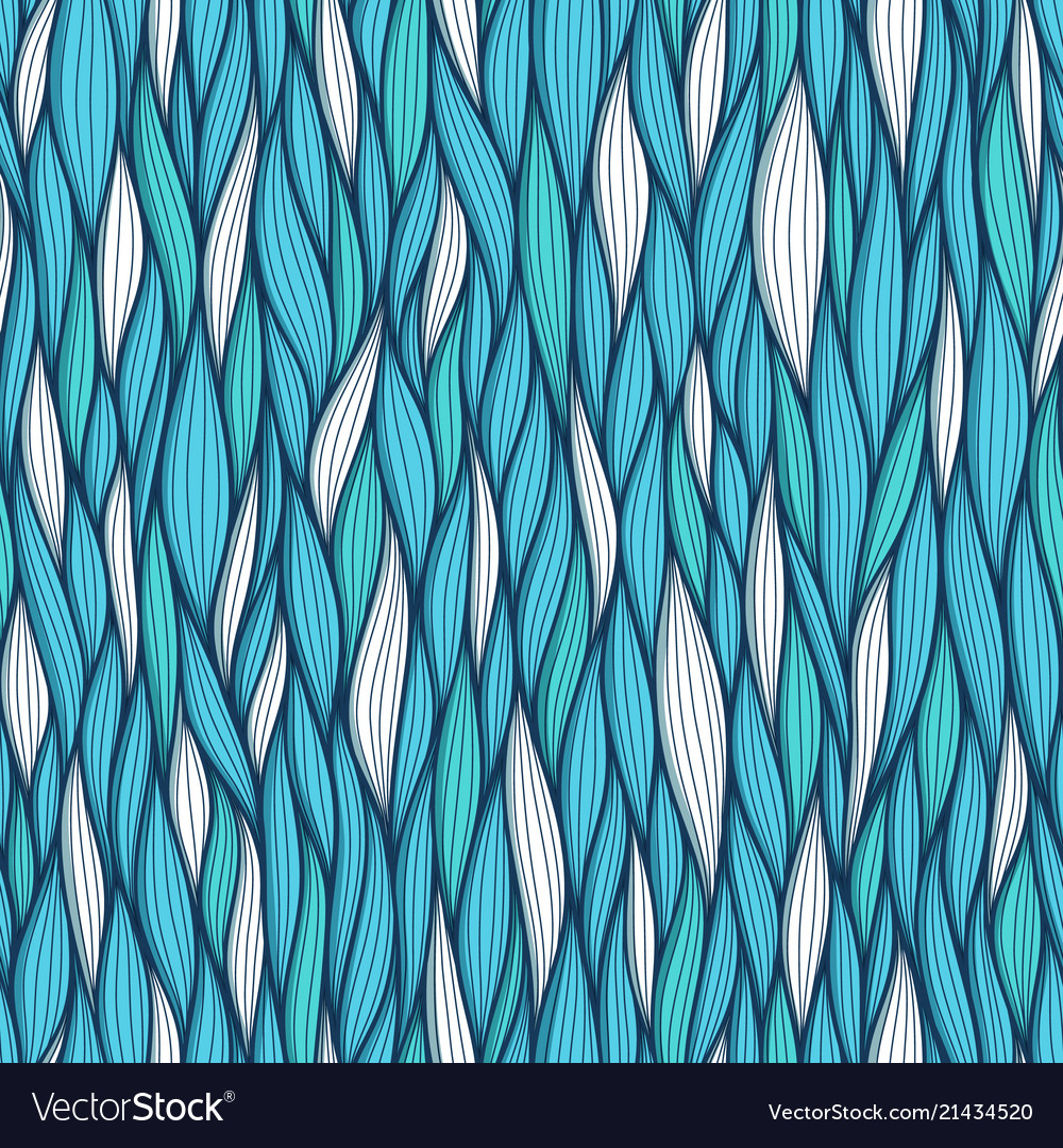 Abstract wavy lines seamless patterns set floral Vector Image