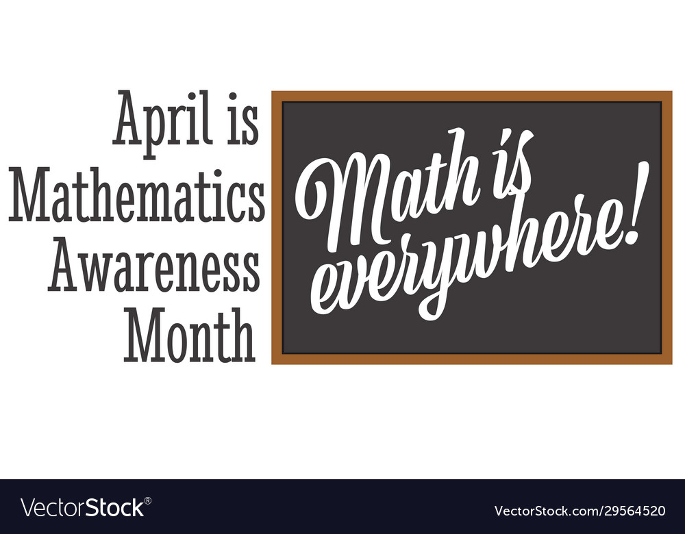 April is mathematics and statistics awareness Vector Image
