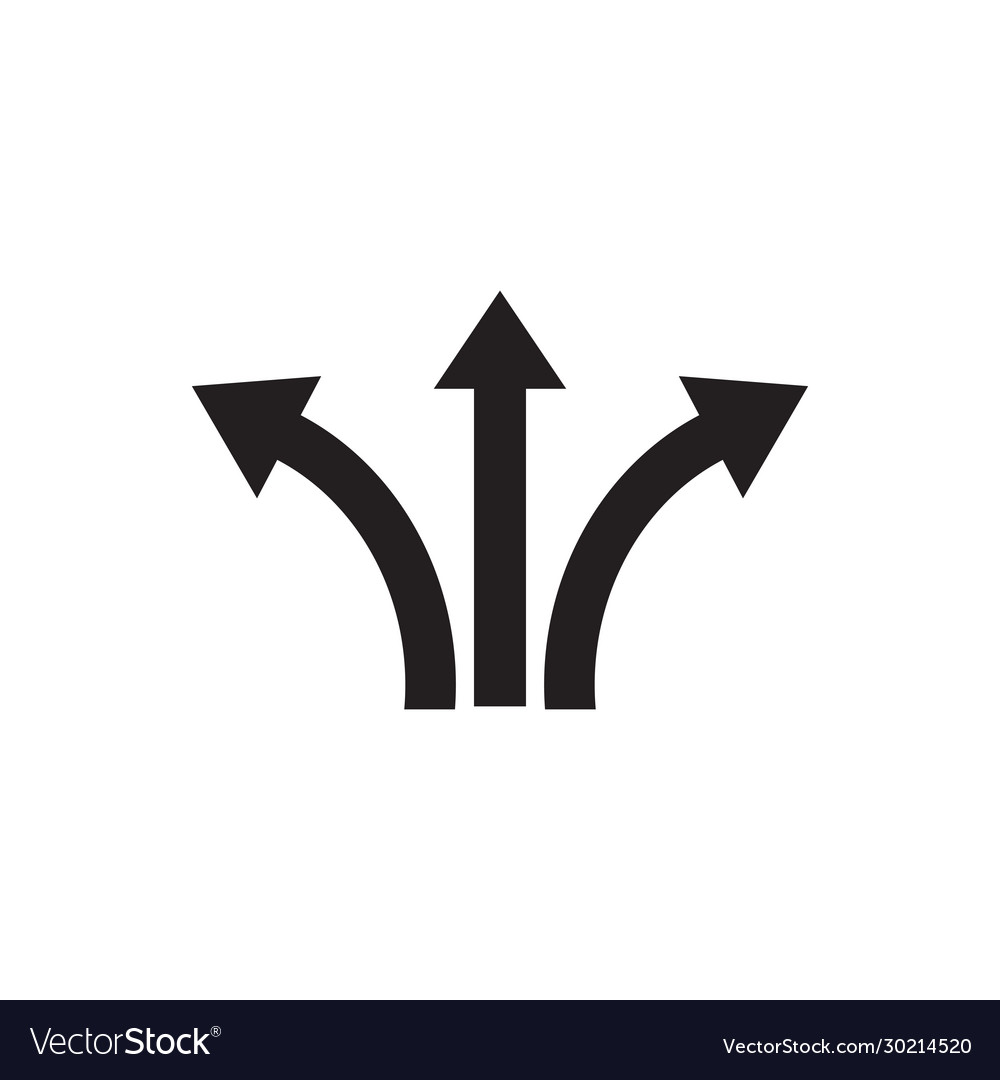 Arrow way path icon logo design template Vector Image