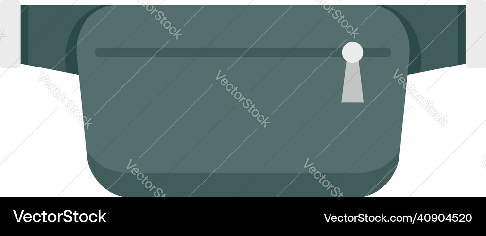 Belt waist bag icon flat isolated Royalty Free Vector Image