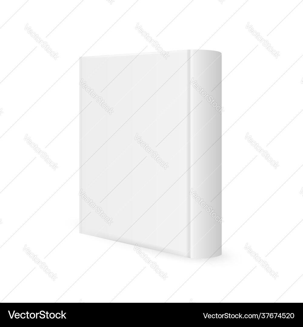Blank vertical book template isolated on white Vector Image