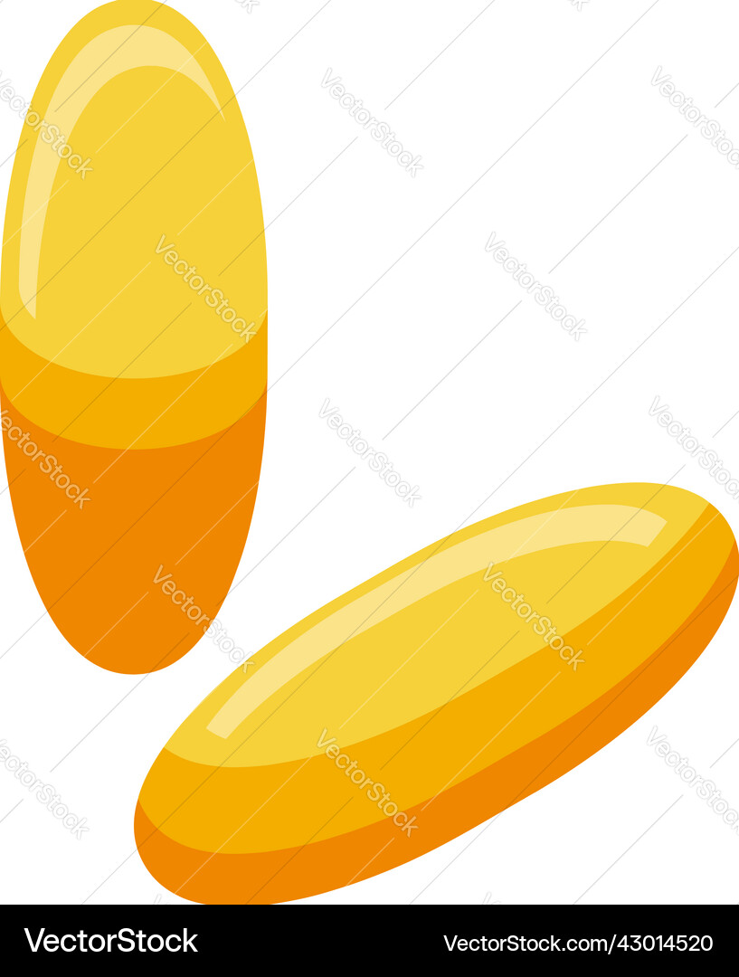 Collagen capsule icon isometric skin Royalty Free Vector