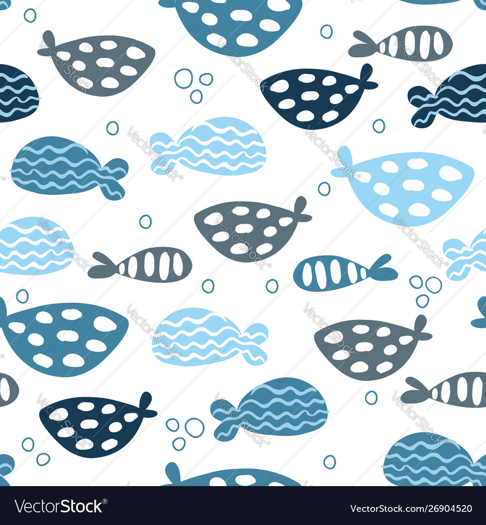 Fish pattern Royalty Free Vector Image - VectorStock