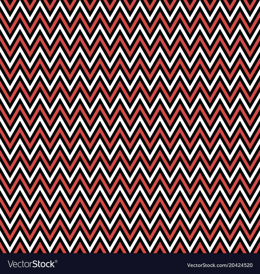Horizontal red zigzag stripes pattern geometric Vector Image