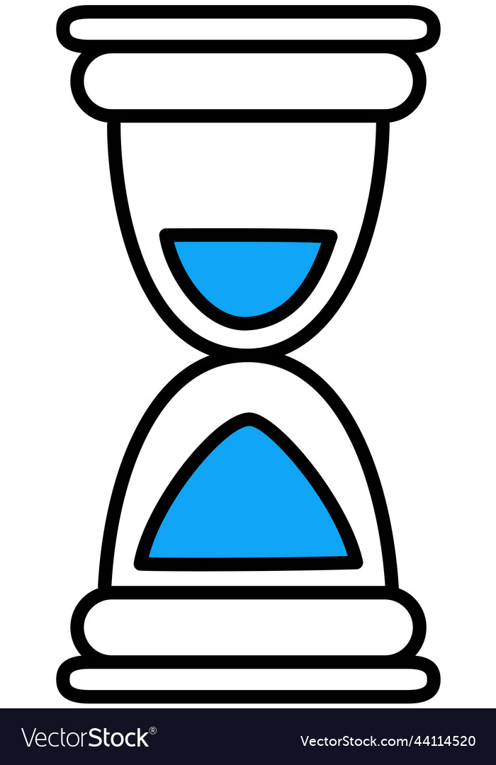 Hourglass Icon Countdown Stopwatch Timer Time Vector Image