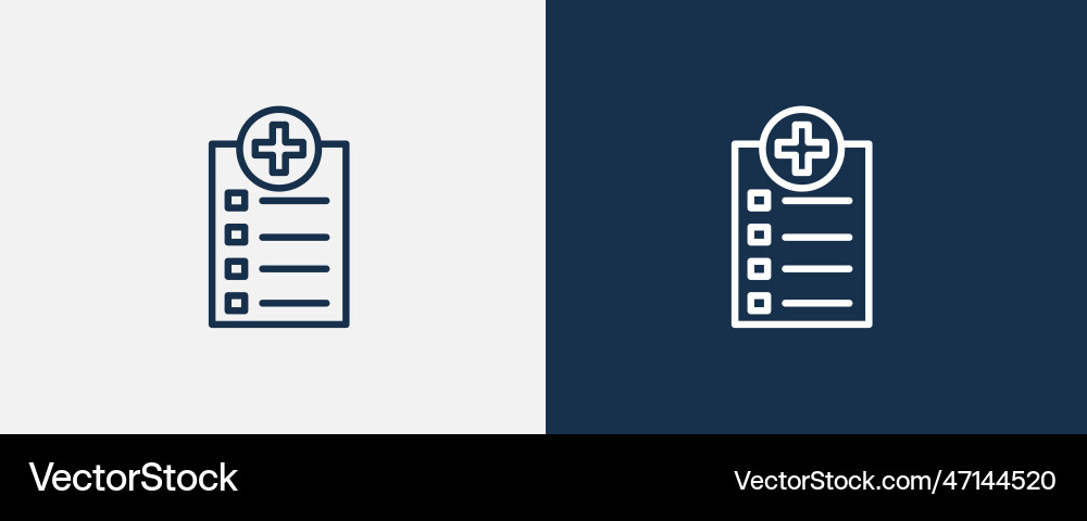 Medical checklist icon outline checklist Vector Image