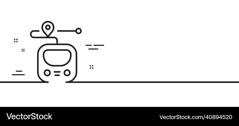 Metro line icon subway journey path sign minimal Vector Image
