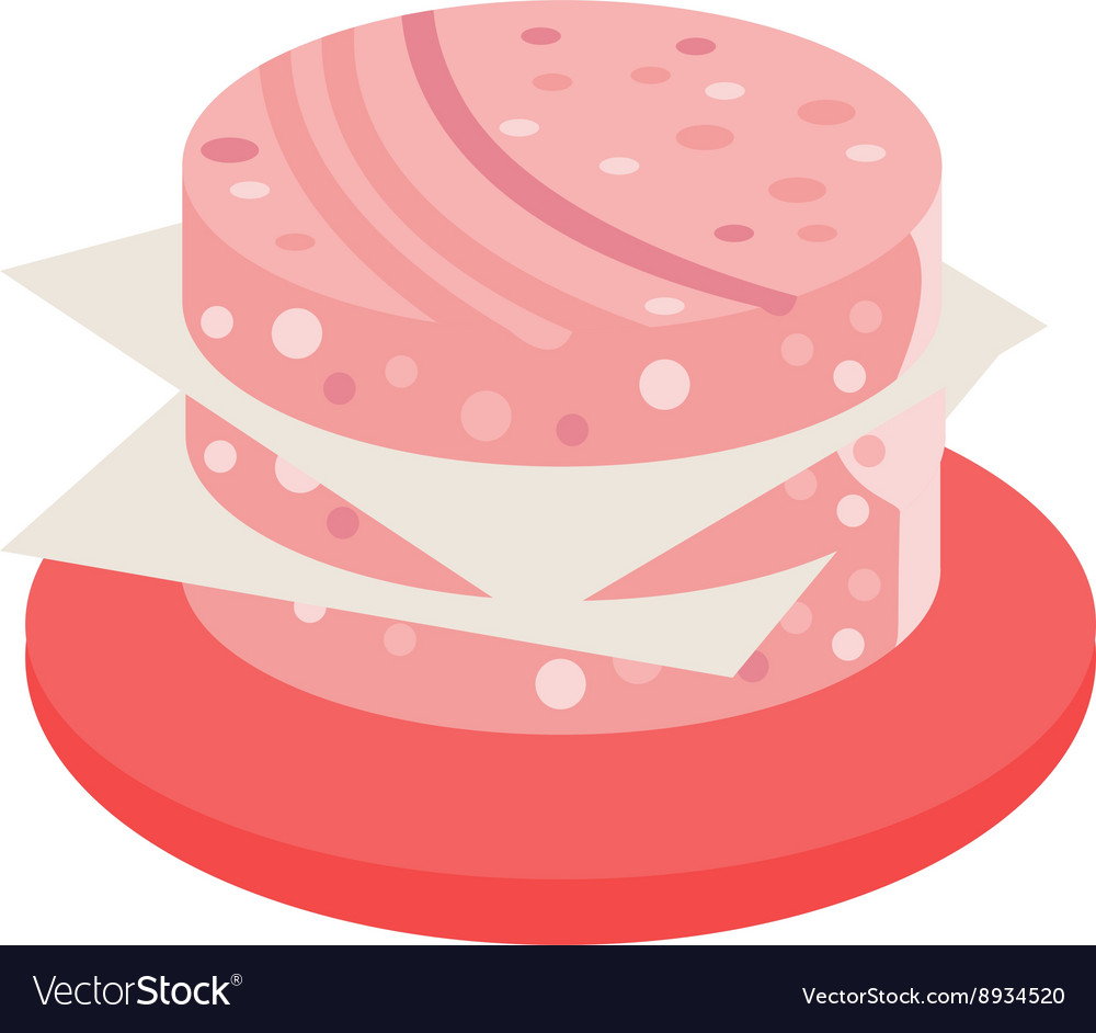 Salami slice Royalty Free Vector Image - VectorStock