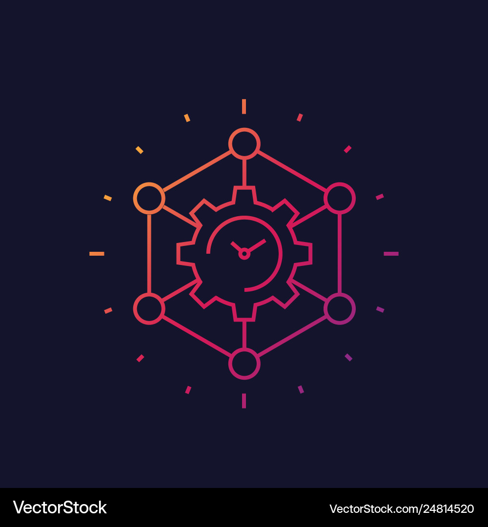 Time management business planning icon Royalty Free Vector