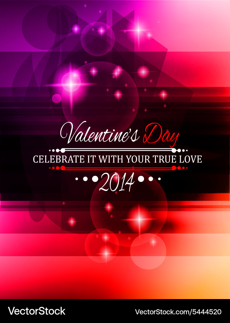 Valentines day template with stunning hearts Vector Image