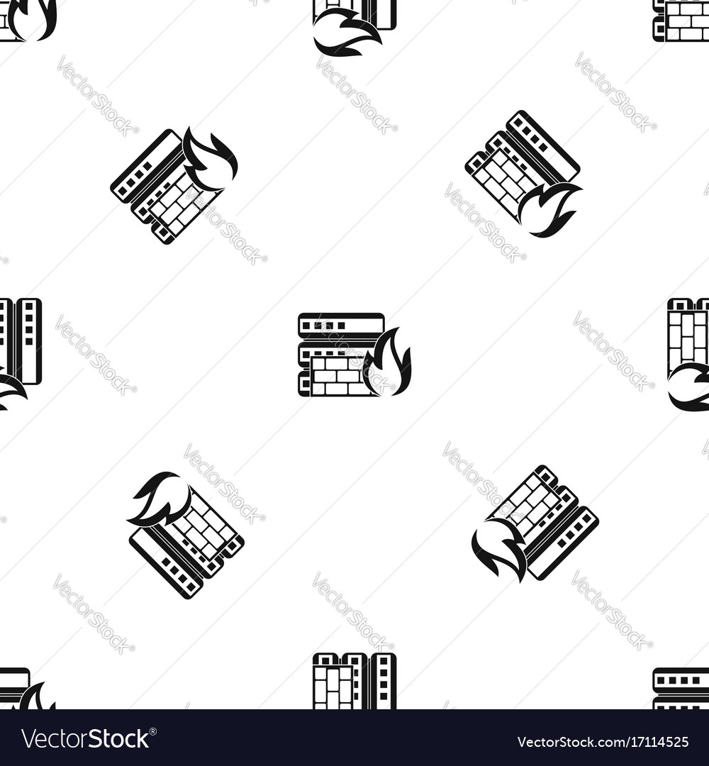 Database and firewall pattern seamless black Vector Image