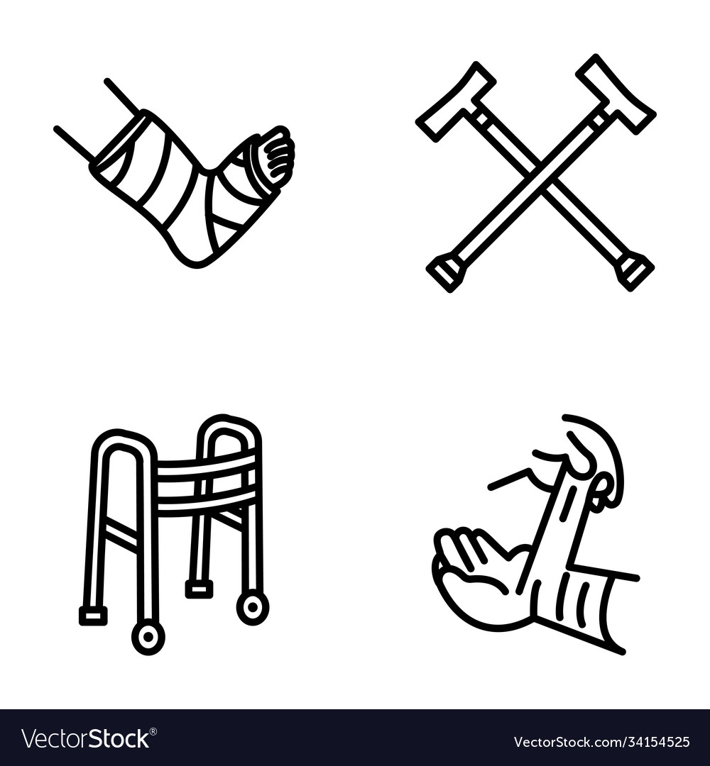 Orthopedic elements set Royalty Free Vector Image