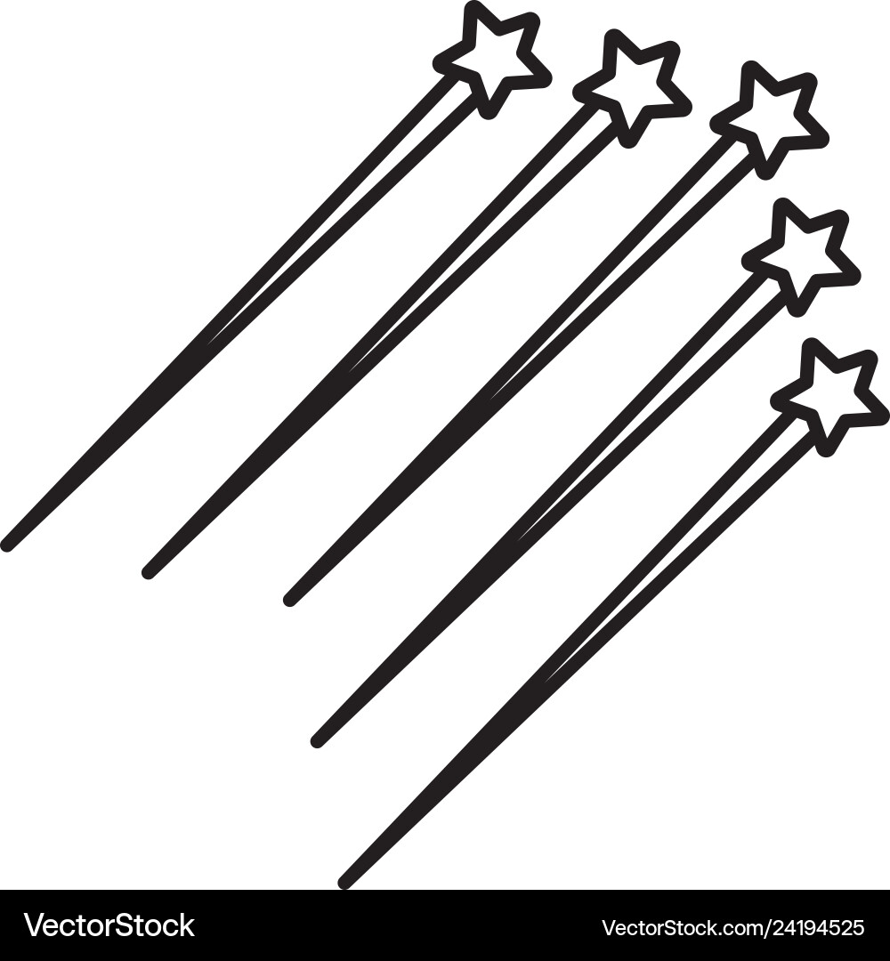 Set stars flying icons Royalty Free Vector Image