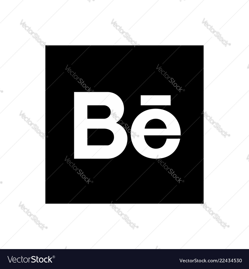 Behance icon design Royalty Free Vector Image - VectorStock