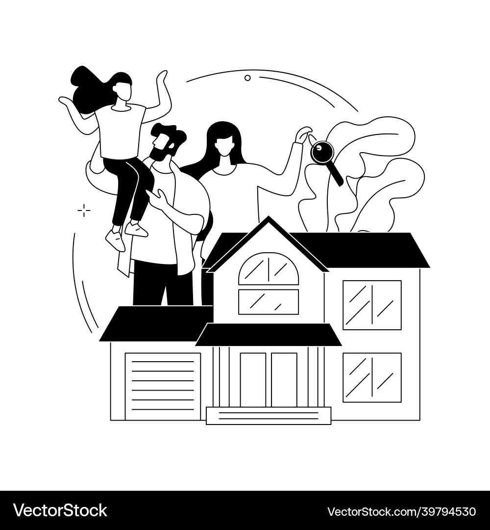 Family house abstract concept Royalty Free Vector Image