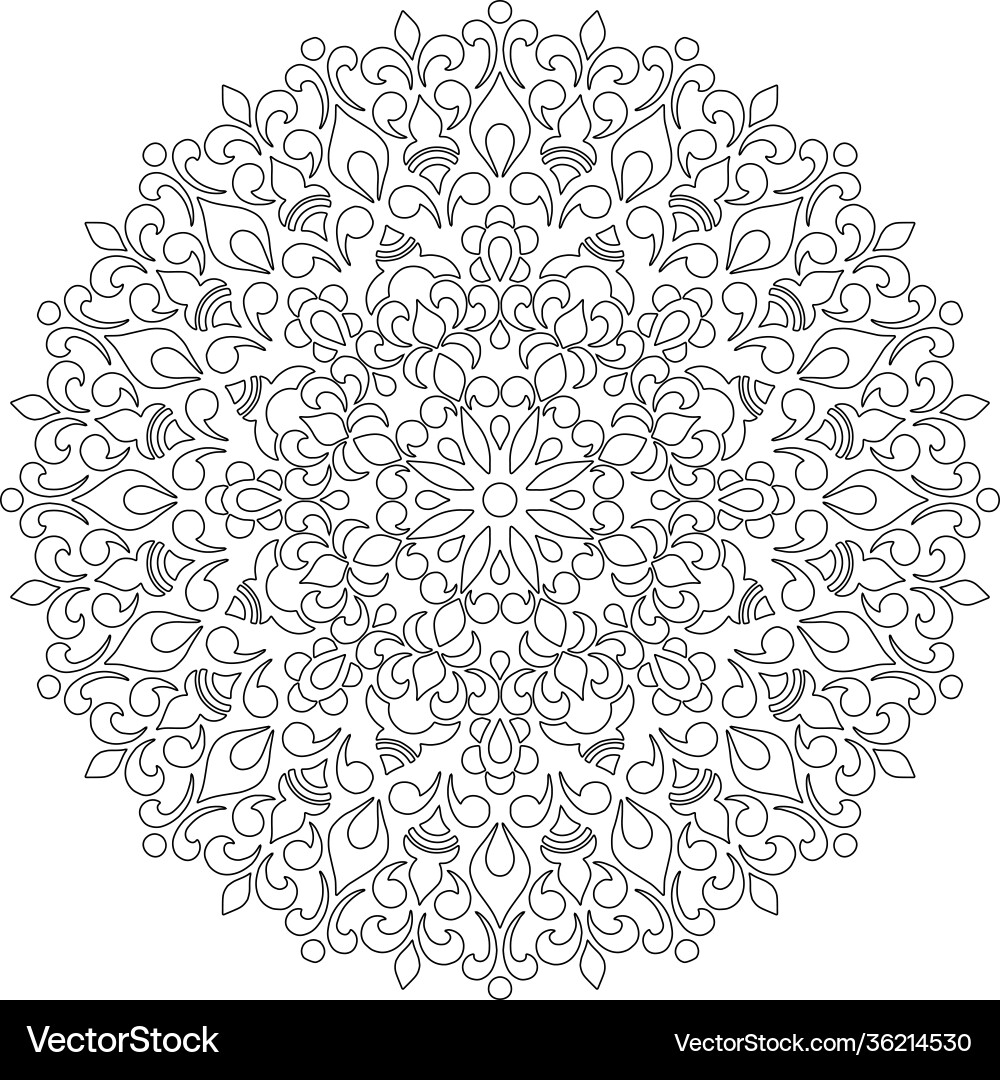 Figure mandala for coloring doodles sketch Vector Image