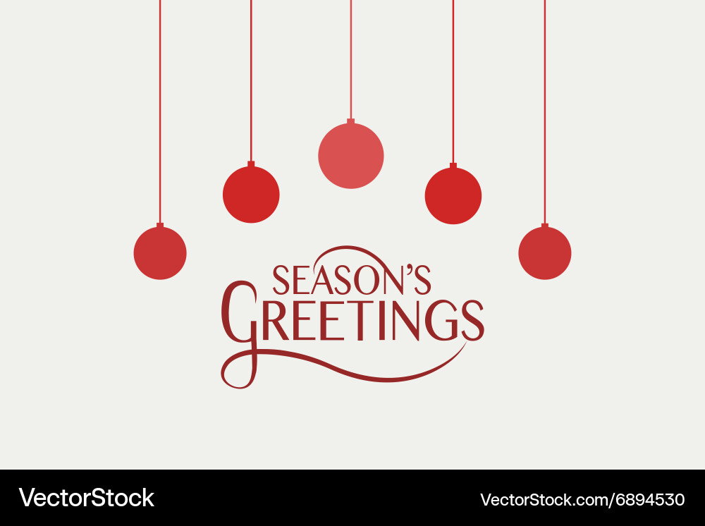 Hand sketched seasons greetings logotype badge Vector Image