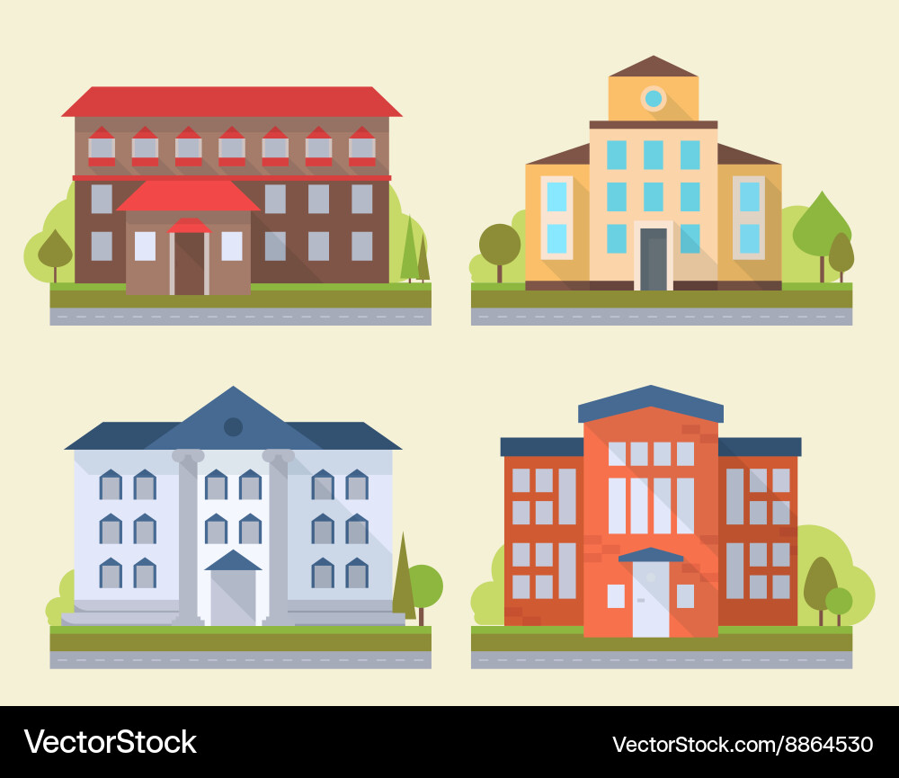 Modern Building Icons - Architecture Set Vector Image