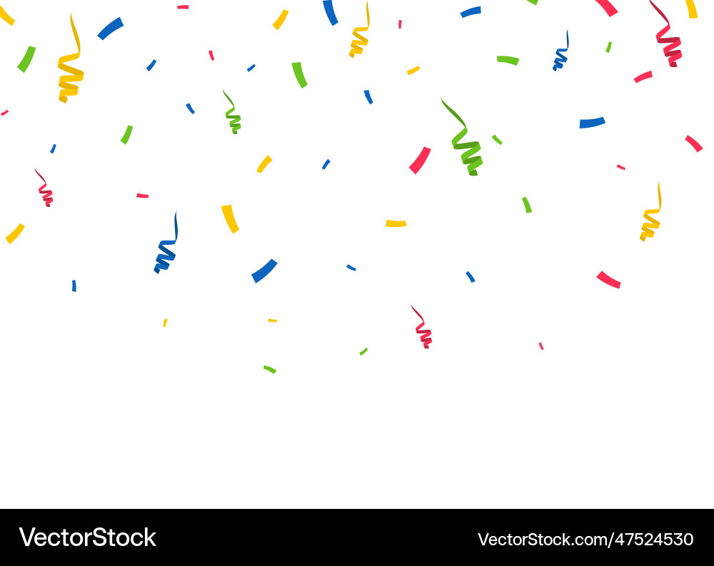 Party background colorful confetti isolated Vector Image