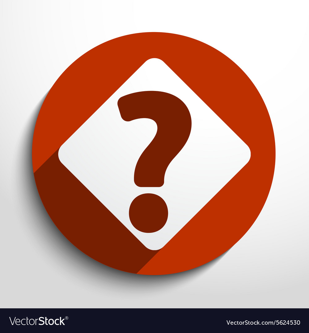 Question web flat icon Royalty Free Vector Image