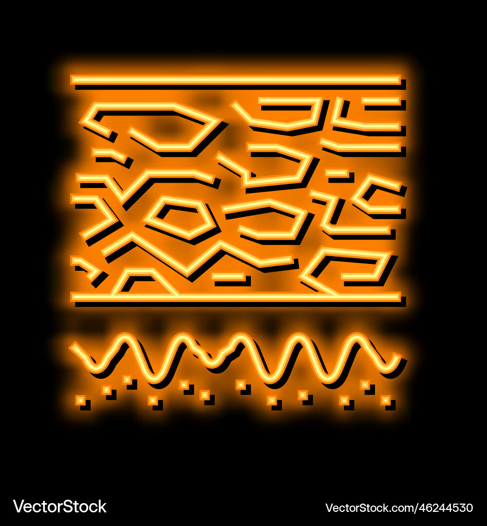 Scaly skin neon glow icon Royalty Free Vector Image