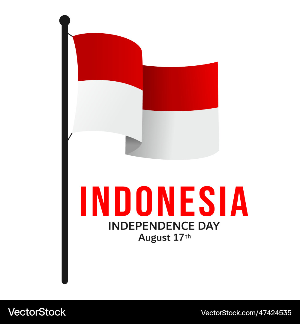 17th august indonesia independence day concept Vector Image