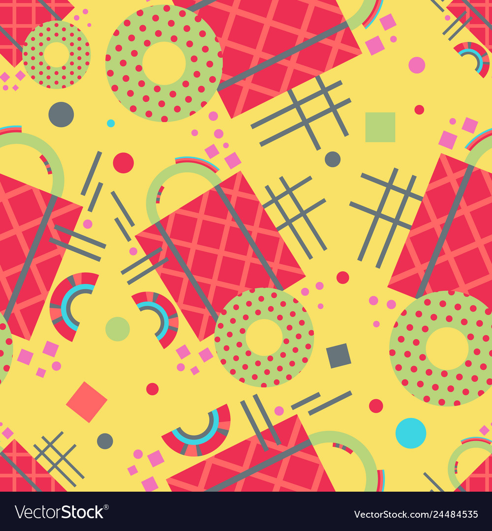 Abstract seamless pattern geometric composition Vector Image