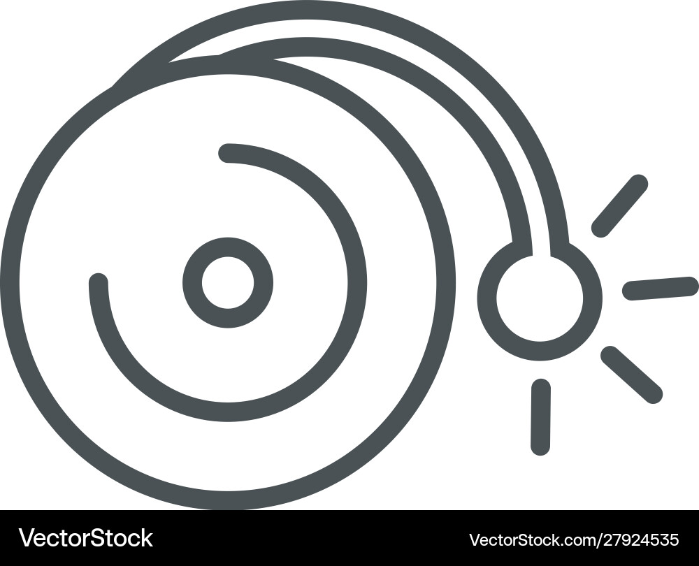 Bell alert protection safety line Royalty Free Vector Image