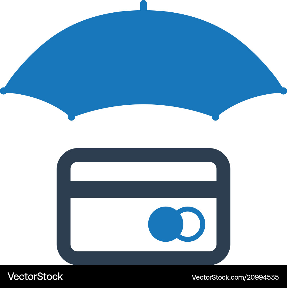 Credit card protection icon Royalty Free Vector Image