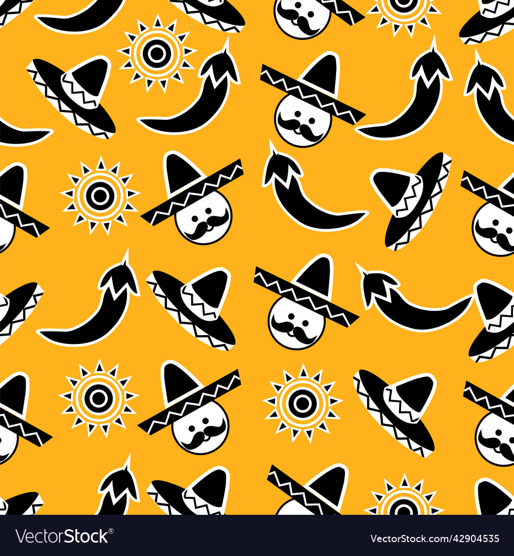Mexican pattern repeatable high Royalty Free Vector Image