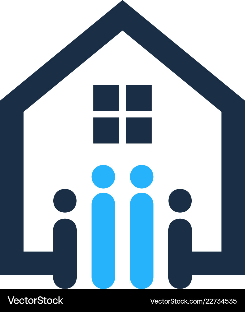 People house logo icon design Royalty Free Vector Image