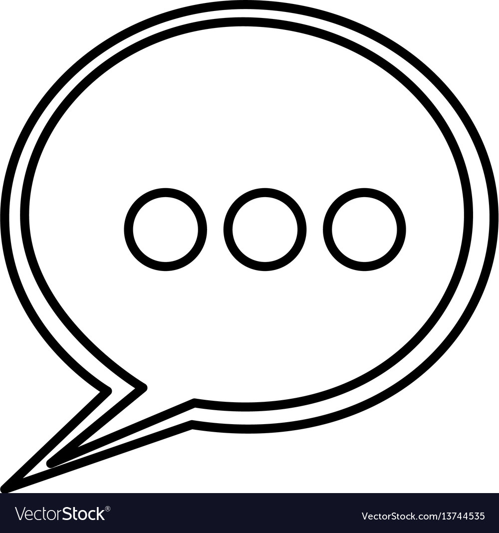 Round chat bubble icon Royalty Free Vector Image