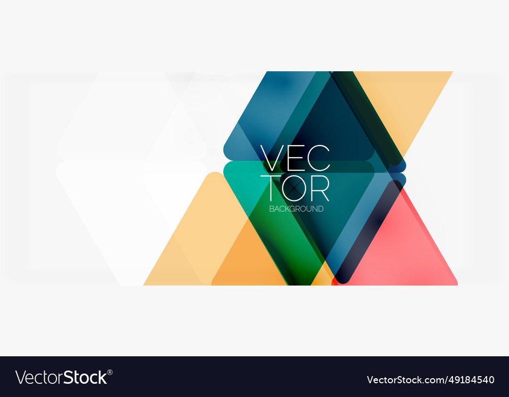 Abstract background color transparent triangles Vector Image