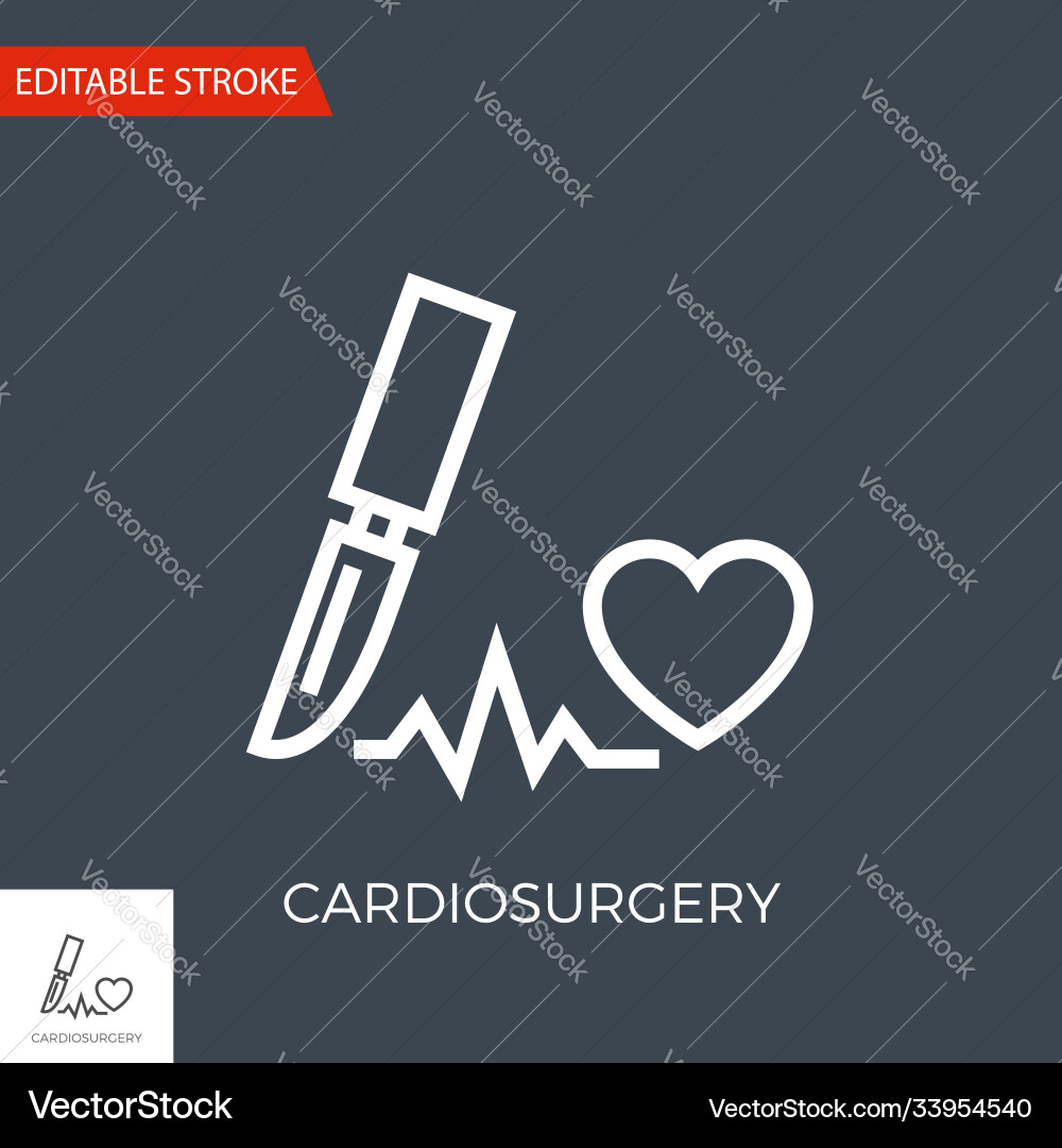 Cardio surgery icon Royalty Free Vector Image - VectorStock