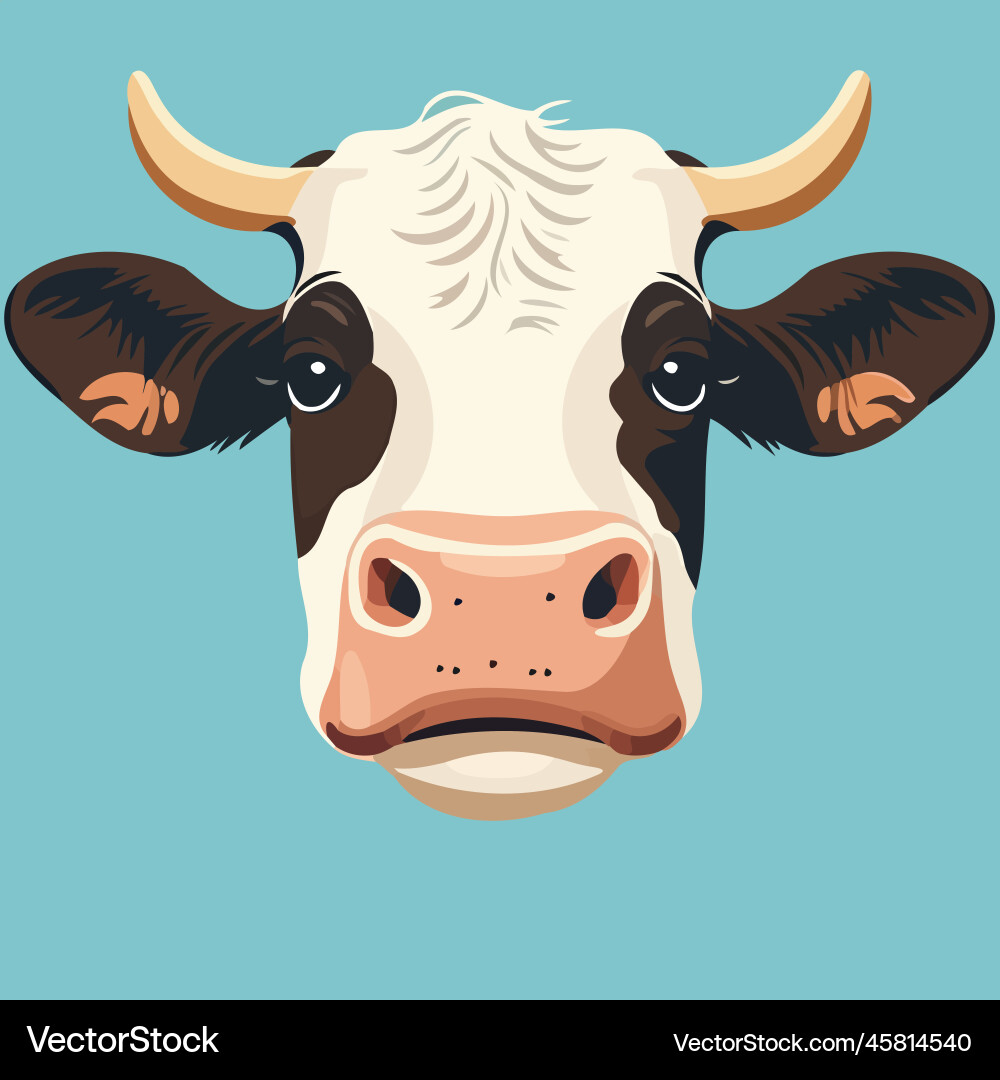 Cow mammal animal head Royalty Free Vector Image