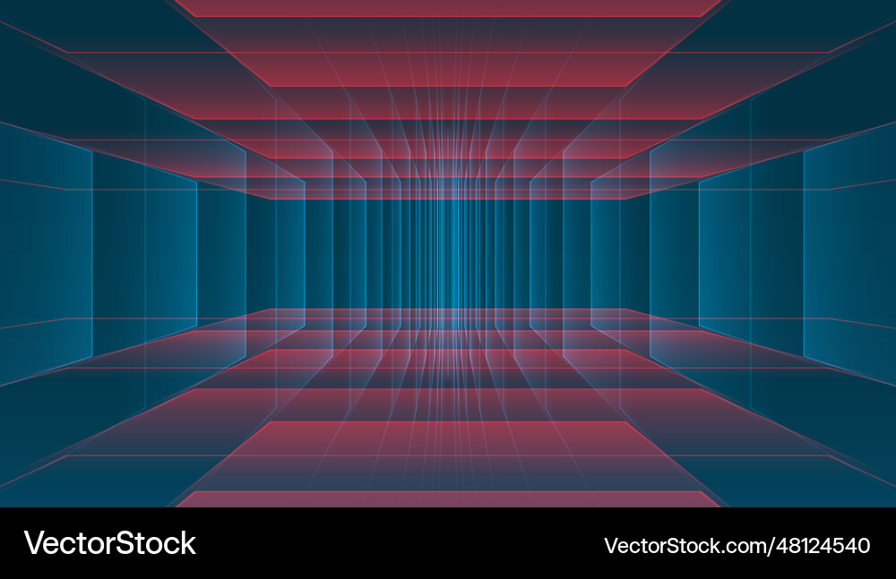 Futuristic portal or tunnel Royalty Free Vector Image