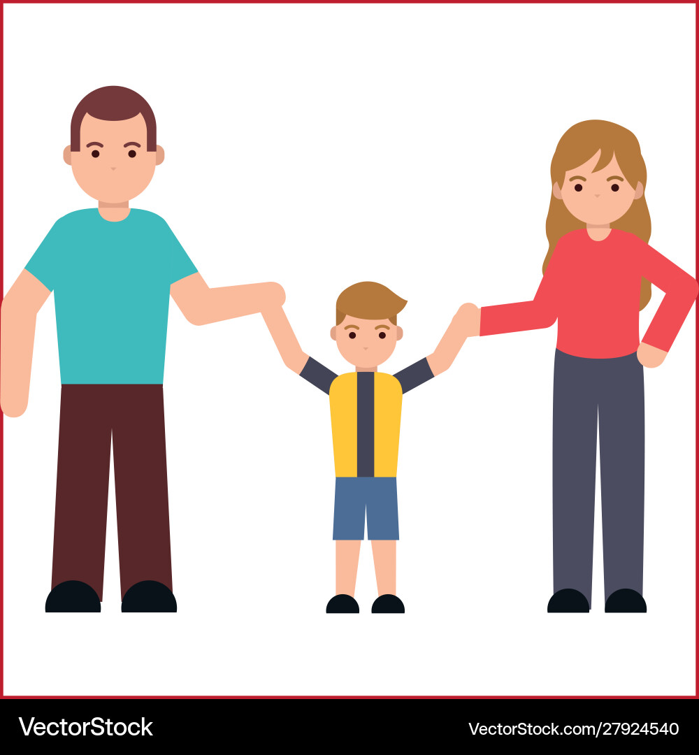 People member family flat image Royalty Free Vector Image